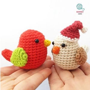 Crochet Mini Bird Keychain PDF Pattern, Amigurumi Tutorial PDF in ...