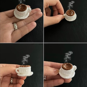 Crochet Mini Coffee Cup Keychain Pattern, Amigurumi Tutorial PDF in ...