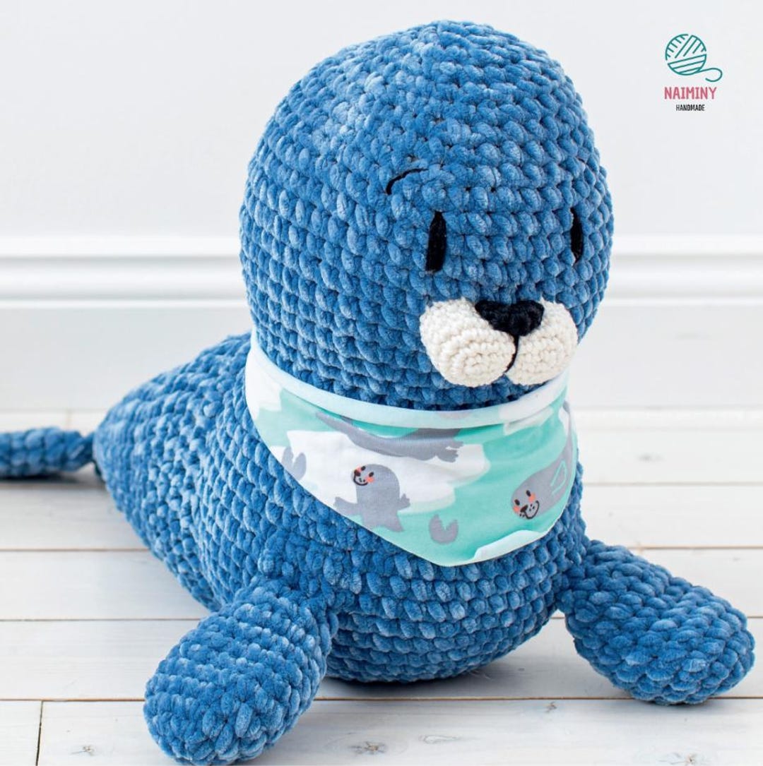 Crochet Seal Plush Pattern PDF, Cute Stuffed Animals Crochet, Amigurumi ...