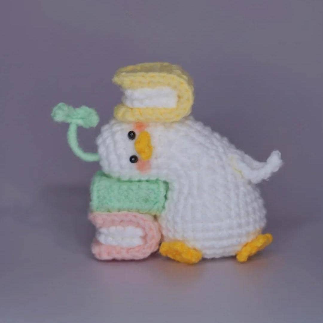 Bookworm Duck Crochet Pattern - How to Crochet Funny Duckling Amigurumi ...