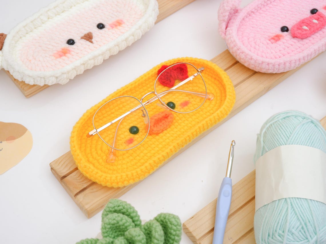 Duck Glass Holder Crochet Pattern, Easy Crochet Cute Eyeglass Holder ...