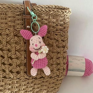 Pink Piglet Crochet Keychain Crochet Pattern, Amigurumi Piglet English ...