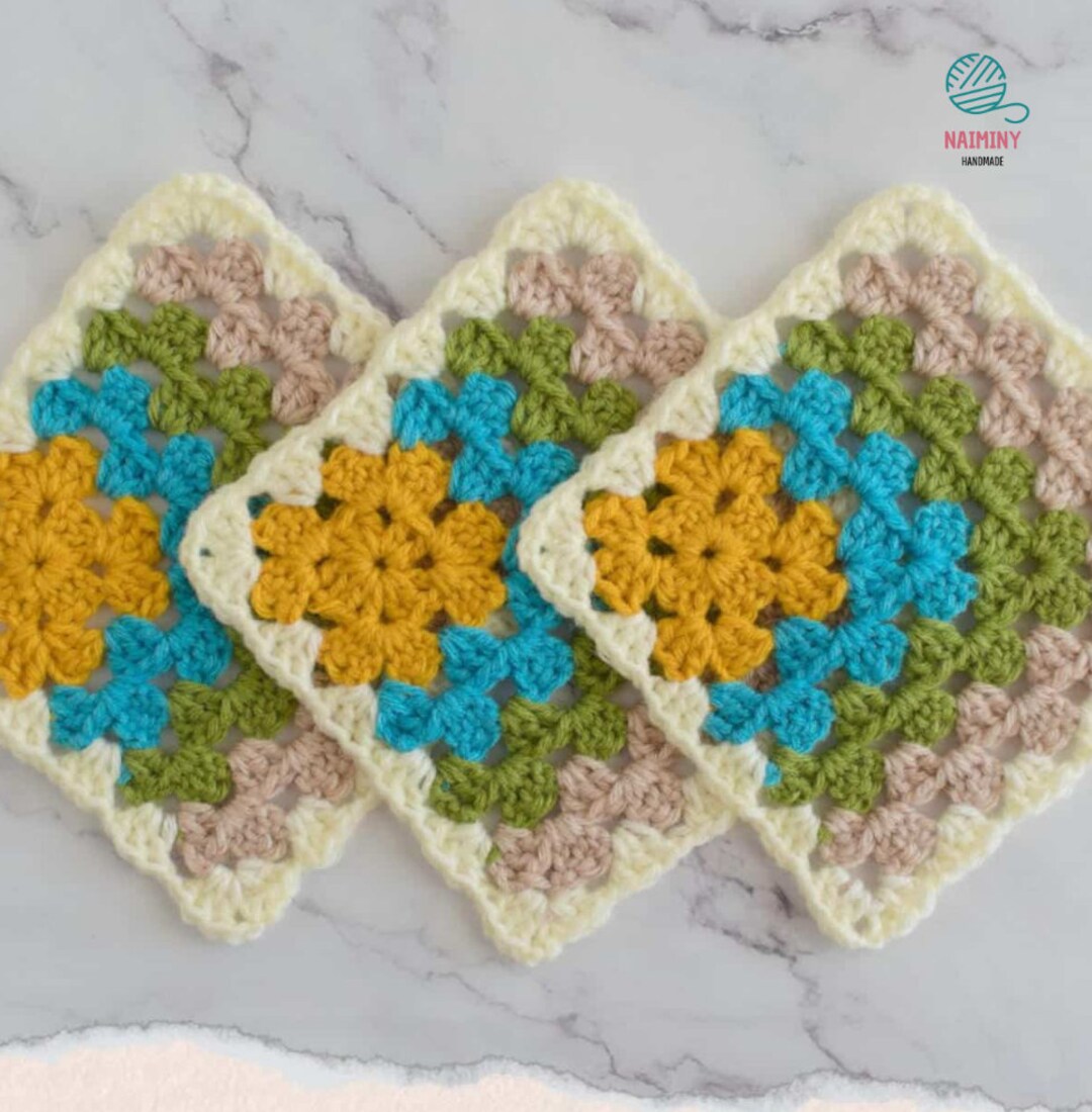 CROCHET PATTERN - Flower Coaster Square, Crochet Pattern Flower Bouquet ...