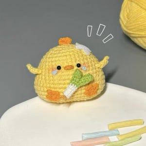Mini Chicken Crochet Keychain PDF Pattern, Amigurumi Chick Low Sew ...