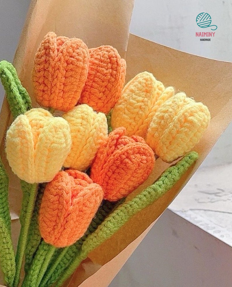 Tulip Crochet Pattern | Flower Bouquet DIY Crochet Pattern | Amigurumi ...