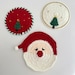 Crochet Santa Coaster PDF Pattern - Step by Step Crochet Christmas ...