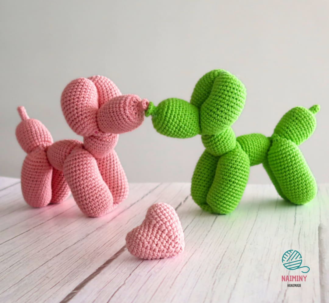 Crochet Pattern Balloon Dog, Balloon Dog Amigurumi, Crochet Balloon Dog ...