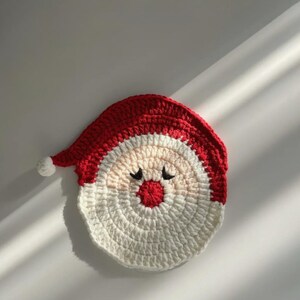 Crochet Santa Coaster PDF Pattern - Step by Step Crochet Christmas ...