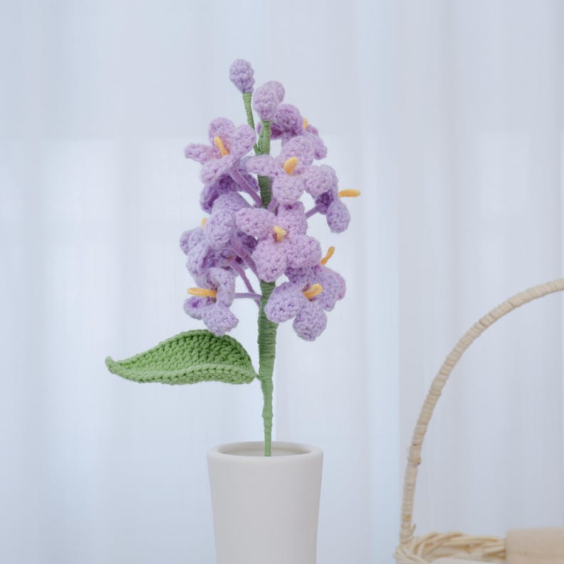 Lilac Branches Flower Crochet Pattern - How to Crochet Lilac Branches ...