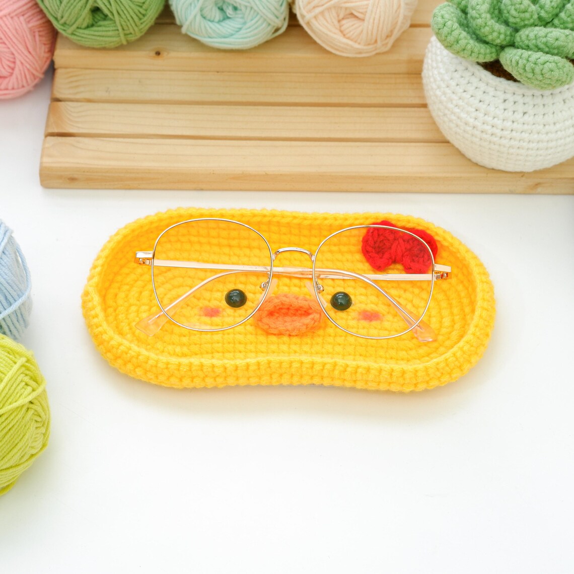 Duck Glass Holder Crochet Pattern, Easy Crochet Cute Eyeglass Holder ...