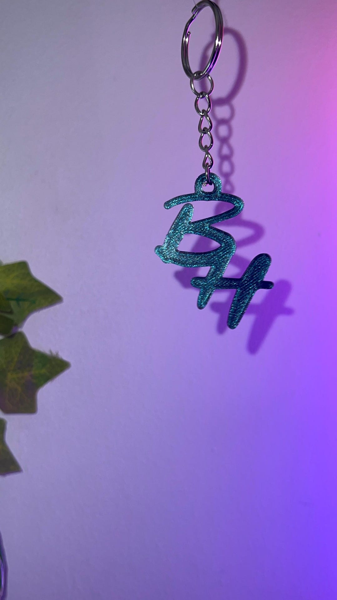 Custom 3D Printed Initial Keychain - Personalized Letter Keyring Gift ...