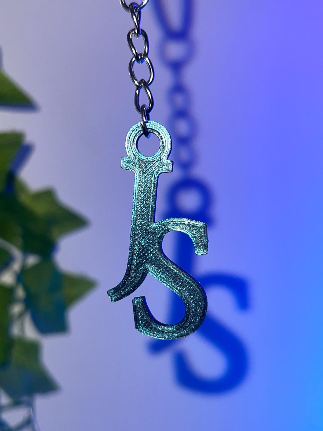 Custom 3D Printed Letter Keychain - Personalized Initial Keyring ...