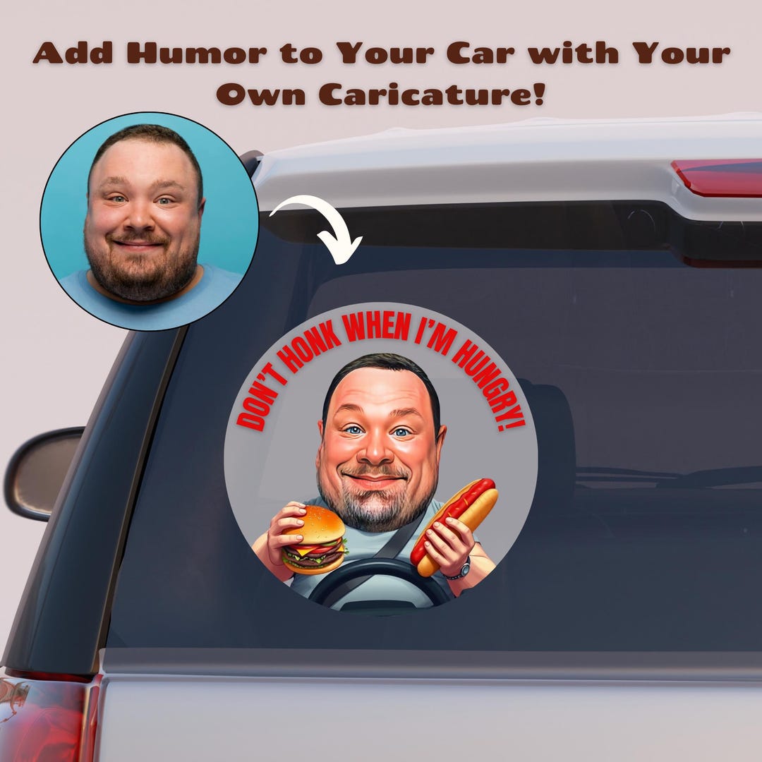 Custom Car Sticker, Your Caricature Sticker,driver Sticker,humorous ...