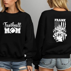 Custom Football Mom Sweatshirt, Personalized Football Mom Sweater ...