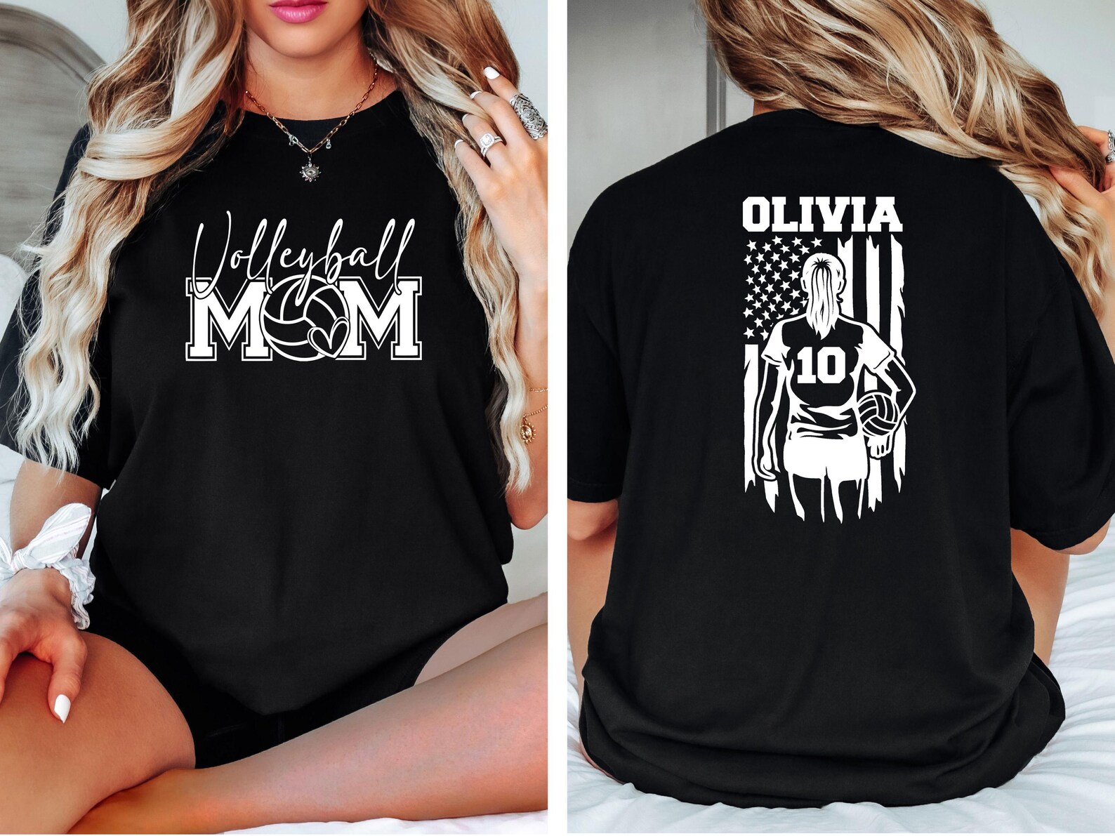 Personalized Volleyball Mom Shirt, Customized Volleyball Mom Sweater ...
