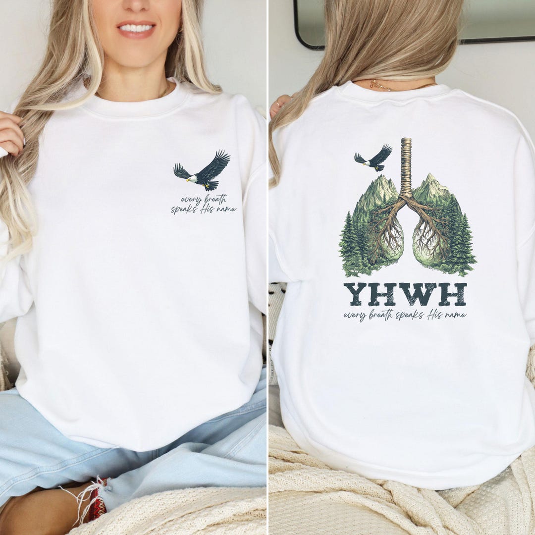 YHWH Lungs Christian, Front and Back, Yahweh, Every Breath Speak His ...