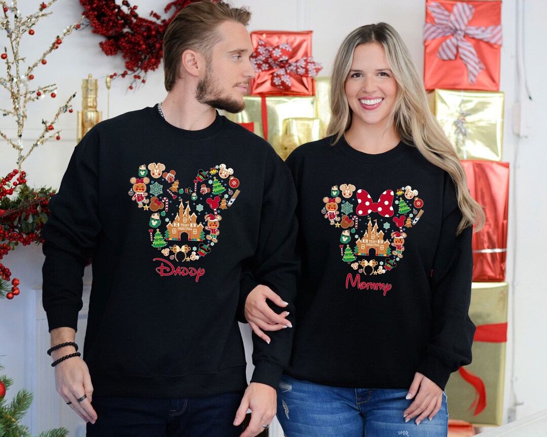 Custom Disney Christmas Gingerbread Sweatshirt, Disney Christmas Family ...