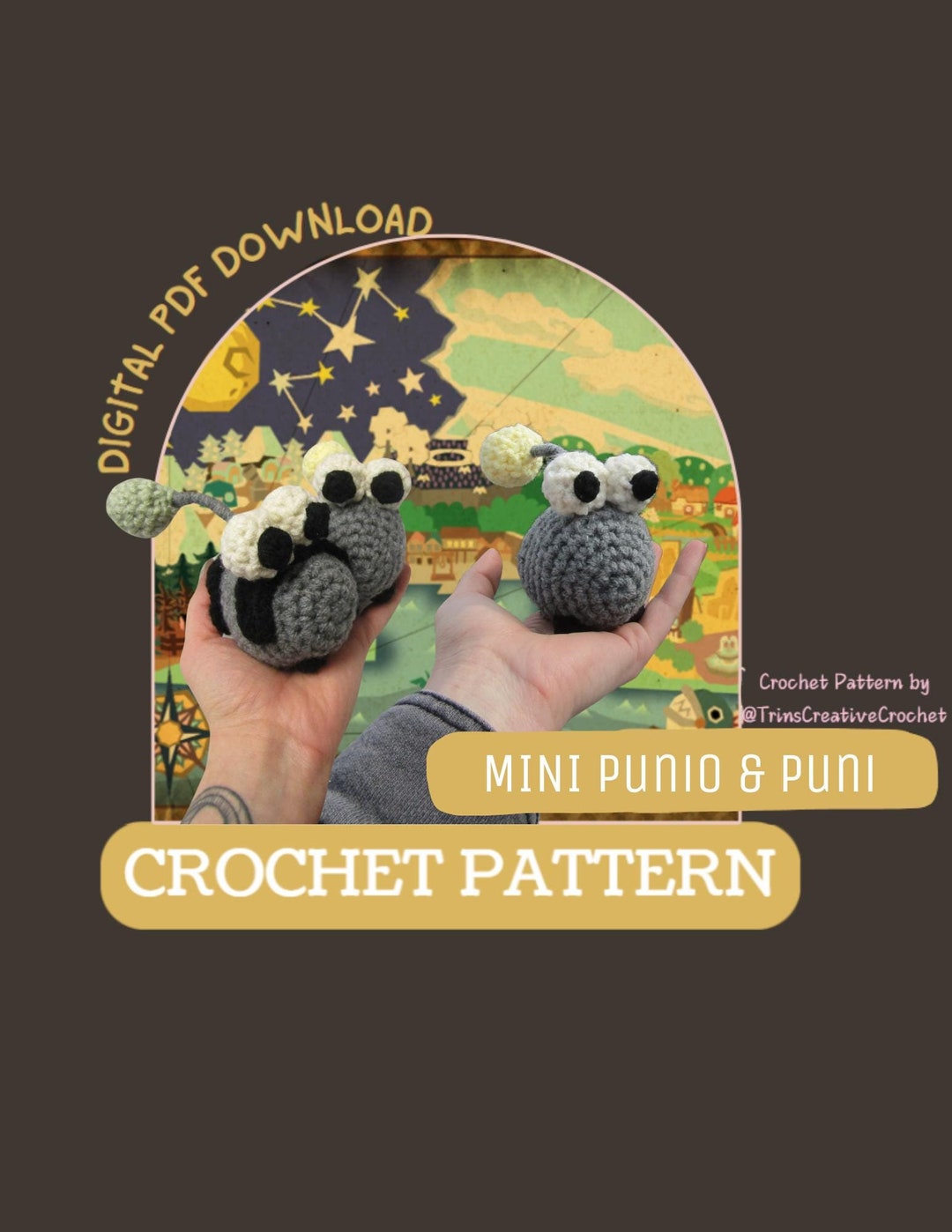 Mini Punio & Puni- the Paper Mario Plushie CROCHET PATTERN PDF - Etsy