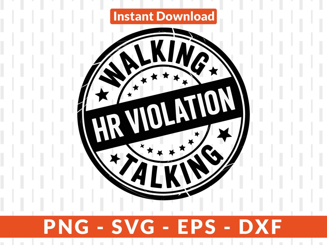 Funny HR Violation SVG: Sarcastic Office Humor (digital Download - Etsy