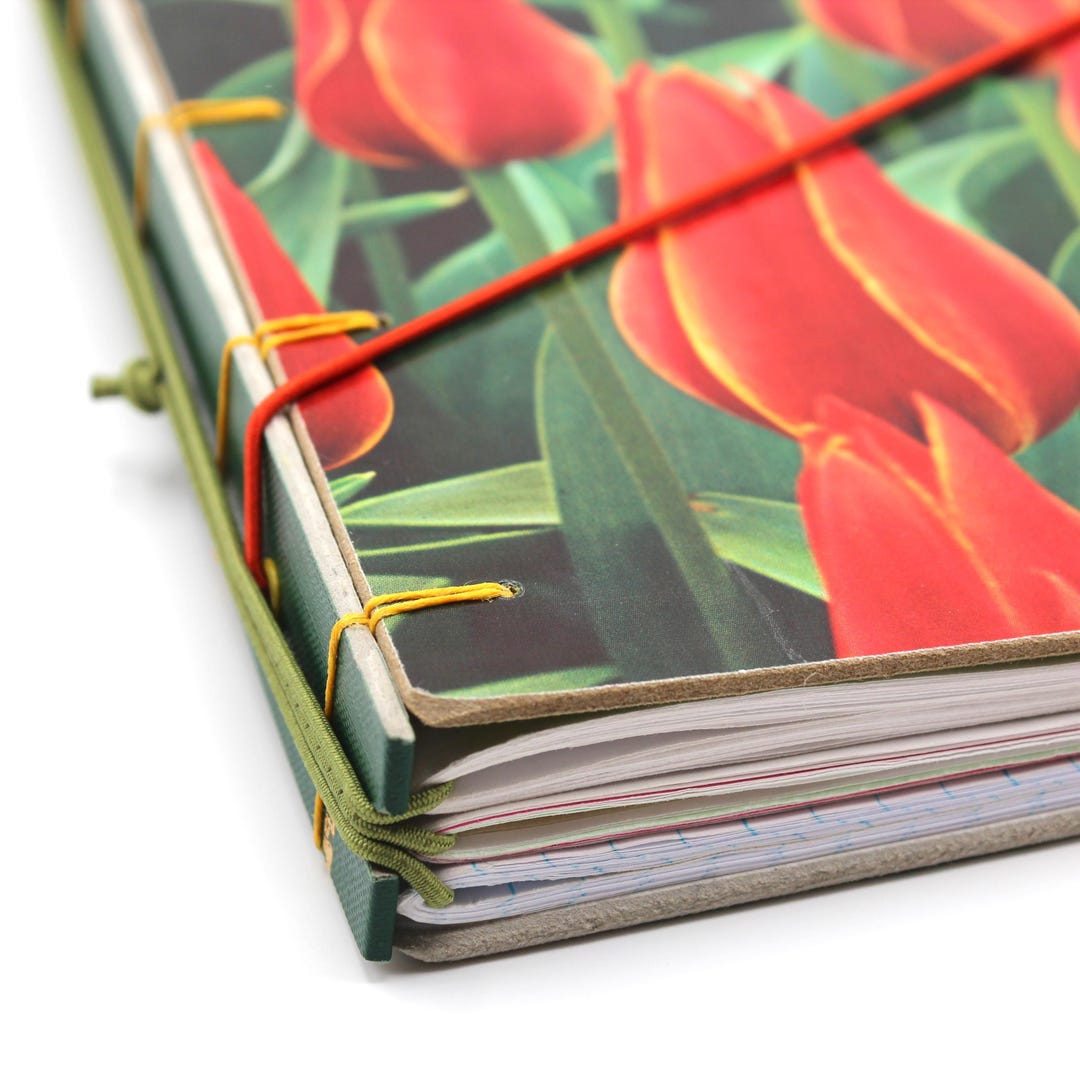Spring Tulip Journal - Floral Notebook With Custom Paper Inserts - Etsy