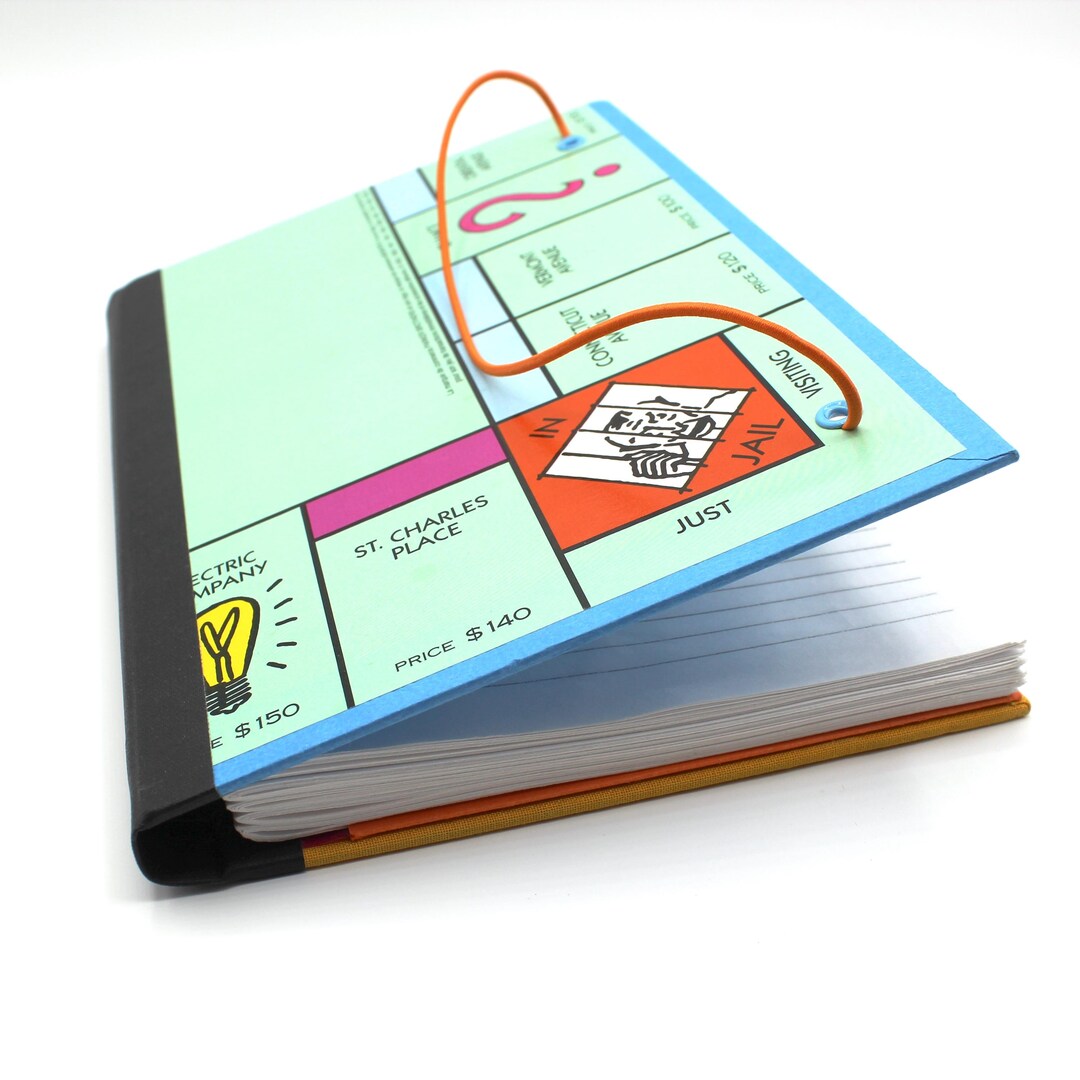Upcycled Monopoly Refillable Journal - Custom Paper Inserts - Etsy