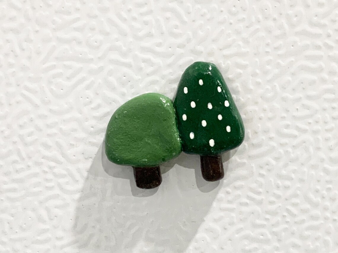 Green Mini Clay Refrigerator Magnet Kitchen Decor for Women, Cute Small ...