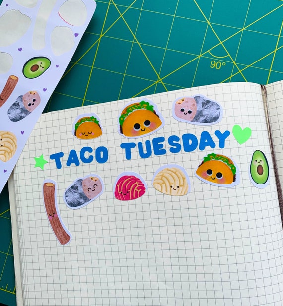 Tacos and Burritos Sticker Sheet - Etsy
