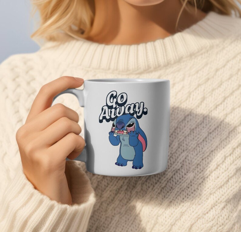 Go Away Ceramic Mug: Lilo & Stitch Inspired, Disney Mug, Stitch Mug ...