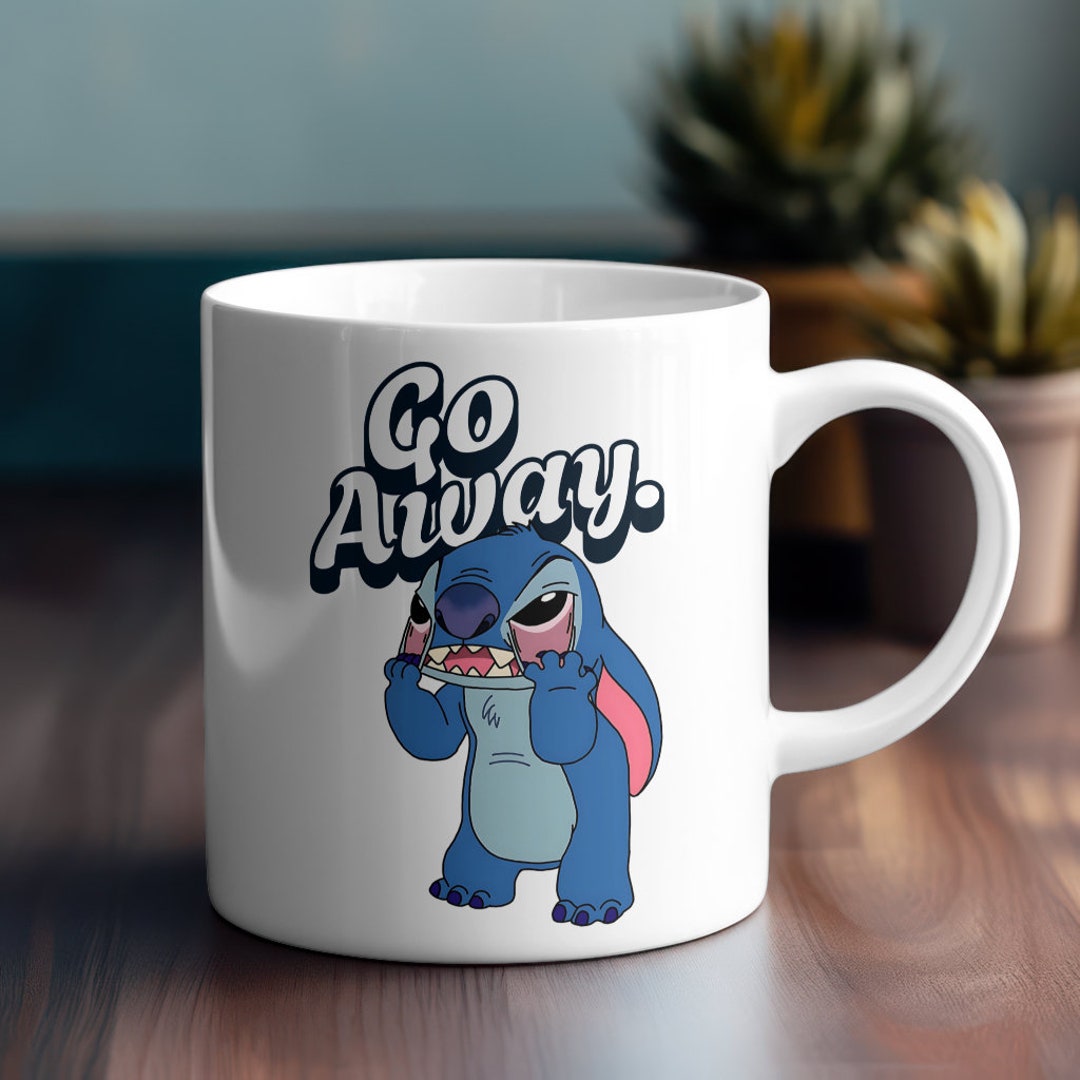 Go Away Ceramic Mug: Lilo & Stitch Inspired, Disney Mug, Stitch Mug ...