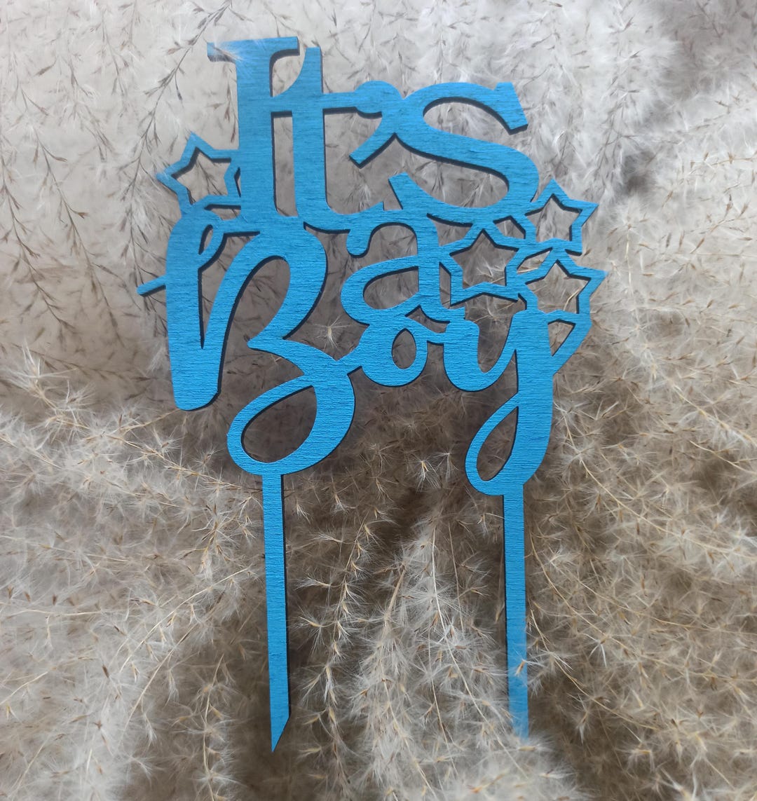 It's a Boy Baby Shower Topper TOPPER Plexi Mirror Plywood Inscription ...