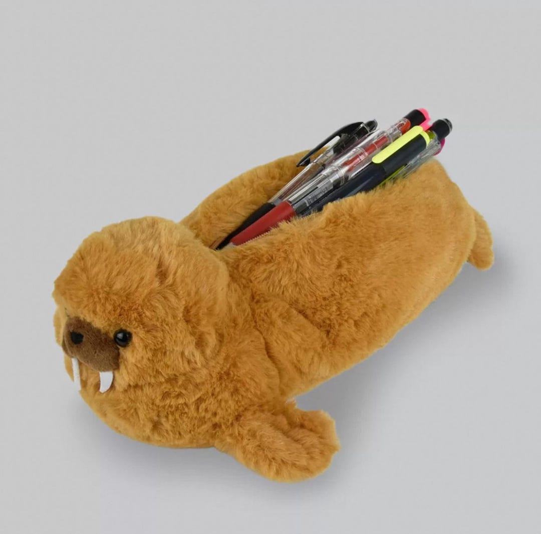 Japan Amuse Walrus Ocean Animal Plush Pencil Case - Etsy
