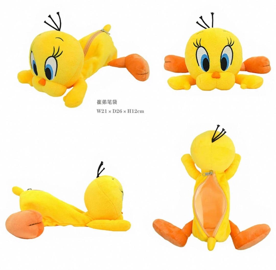 Japan Nici Tweety Bird Wild Animal Plush Pencil Case - Etsy