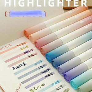 12 Colors Pastel Highlighter Set - Etsy