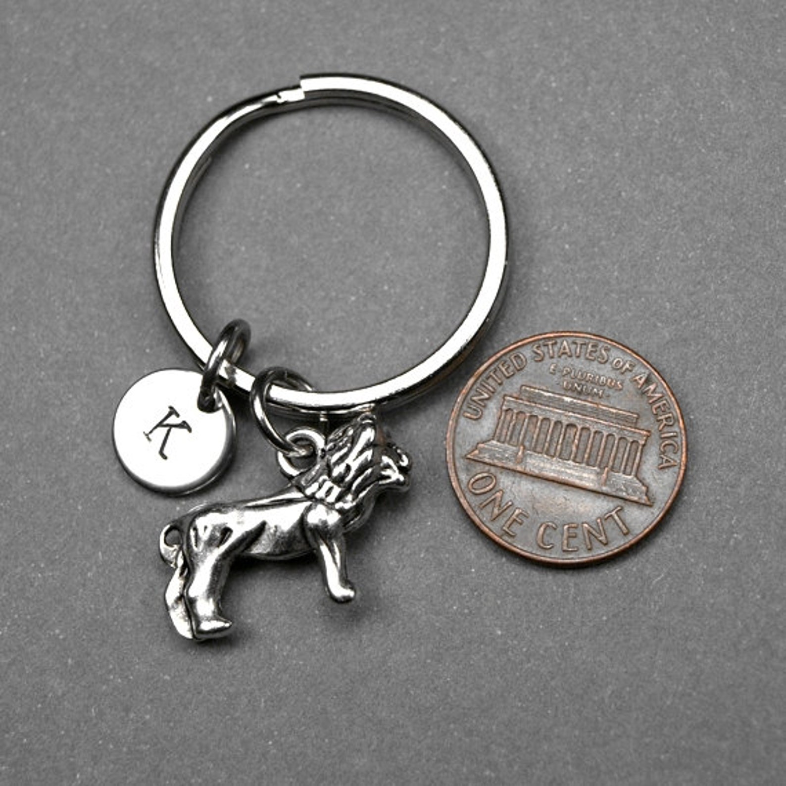 Lion keychain lion charm animal keychain animal charm | Etsy