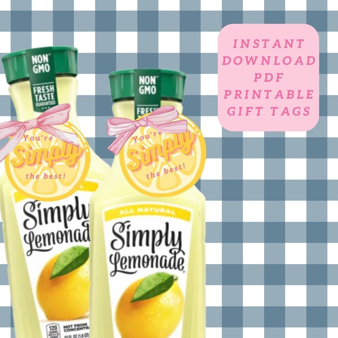 You're Simply the Best Lemonade Printable Tag Teacher Appreciation ...
