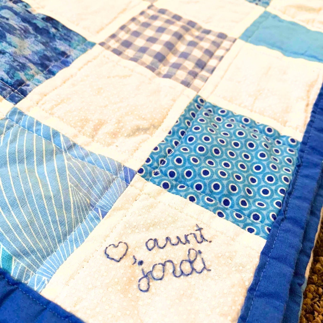 Emmet's Checkered Quilt Pattern Easy Blue Checkerboard QUILT PATTERN - Etsy