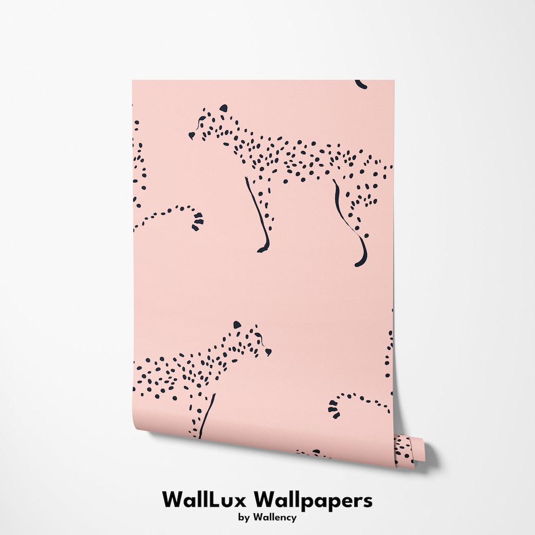 Pink Leopard Print Wallpaper: Removable Preppy Wall Decor - Etsy