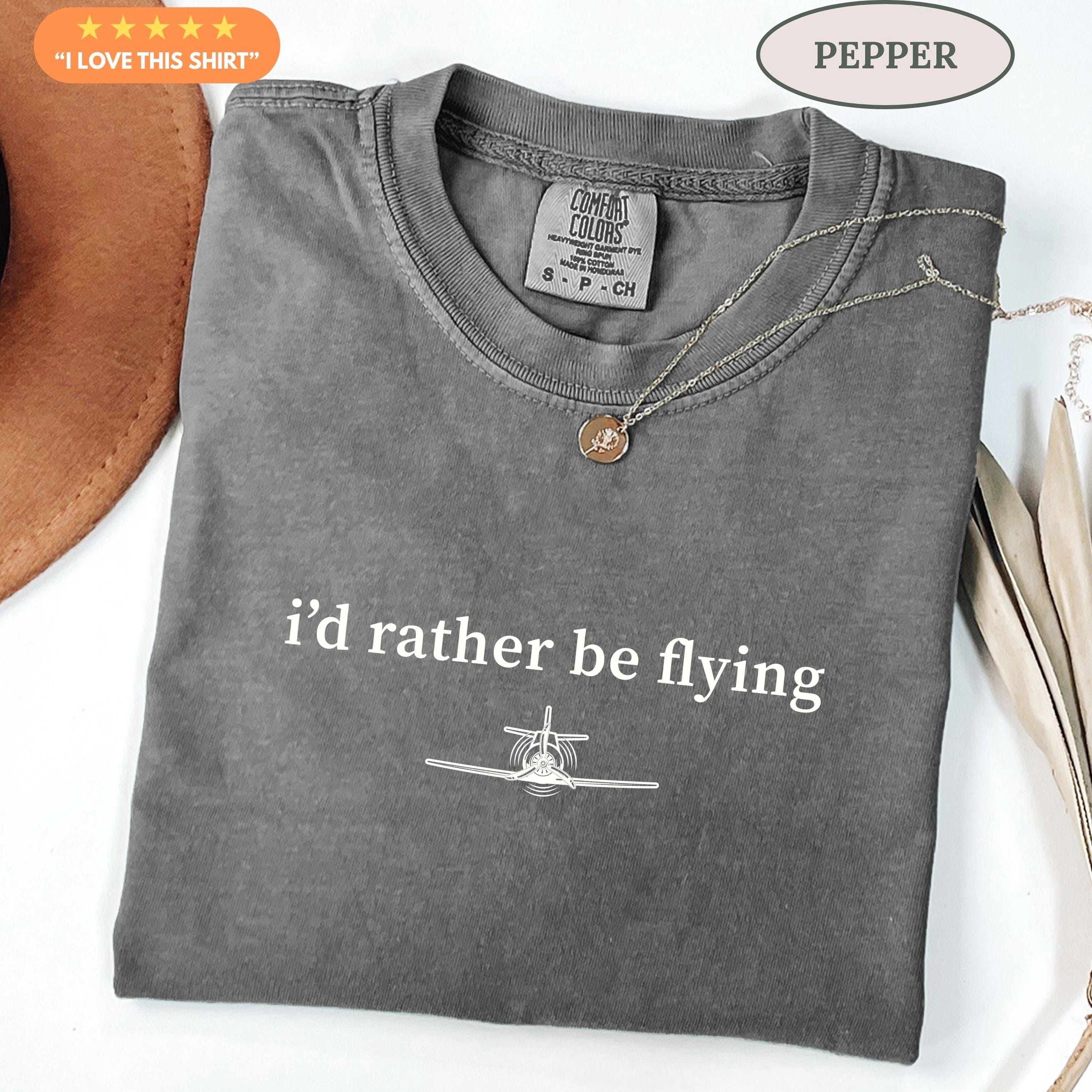 Rather Be Flying Comfort Colors® Shirt, Gift for Pilot, Vintage Plane ...