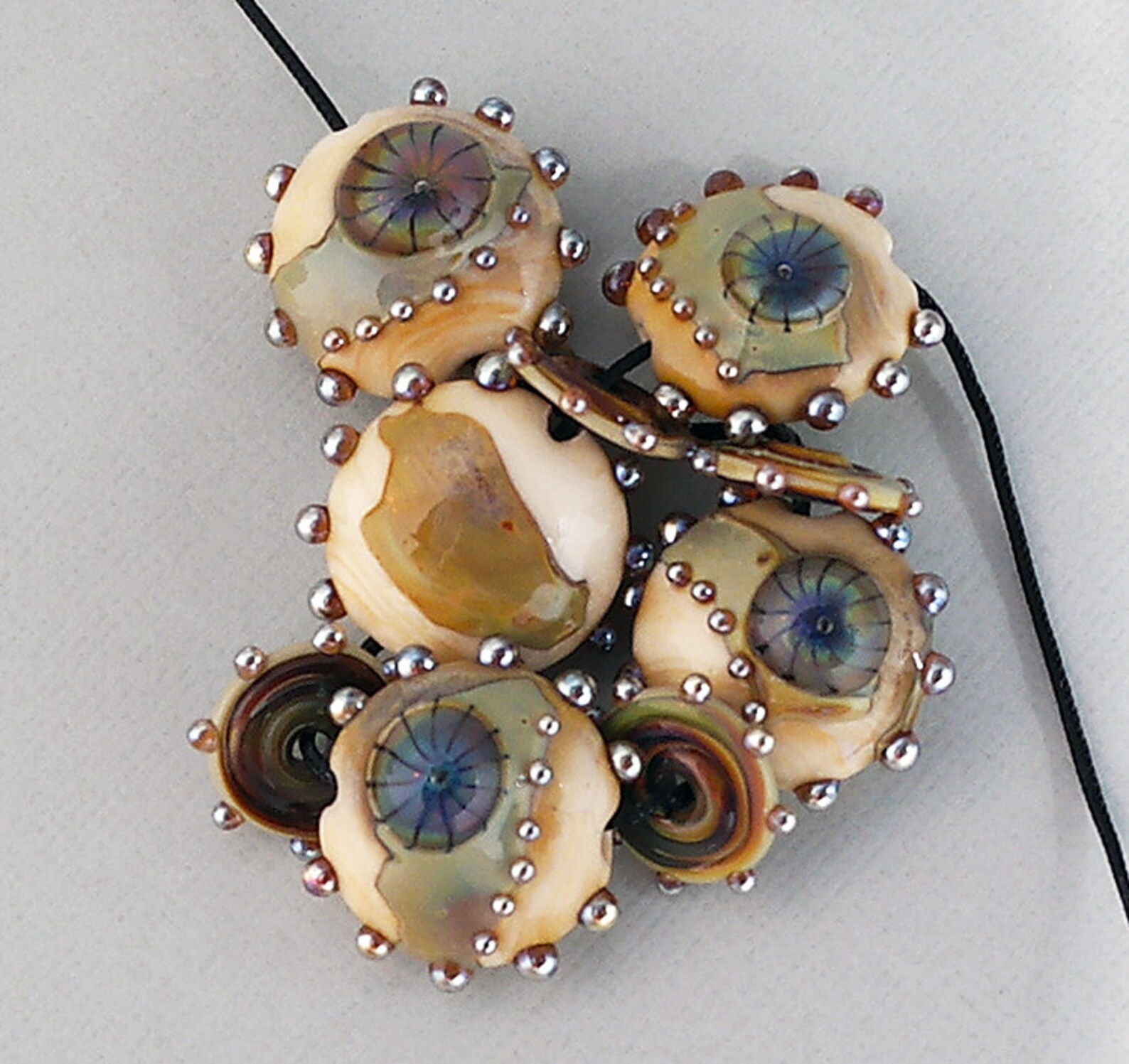 Lampwork Glass Beads for Jewelry Making, Handmade Beads for Bracelet ...