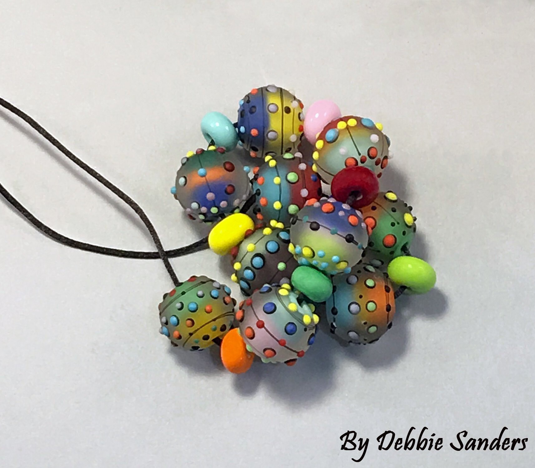 Colorful Lampwork Beads For Jewelry Making Handmade Round Glass Beads ...