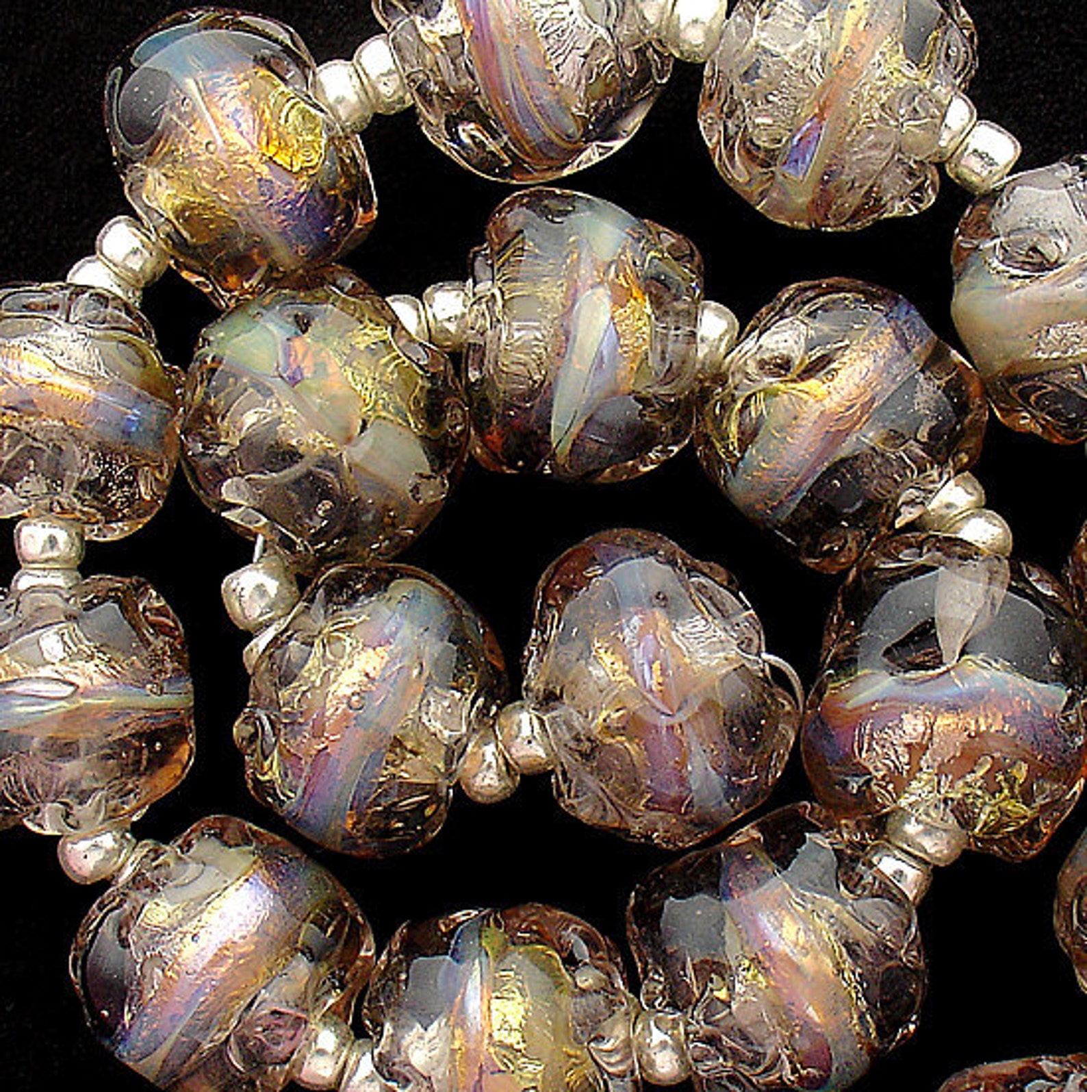 Unusual Beads for Jewelry Making, Glass Beads for Women, Lampwork Glass ...
