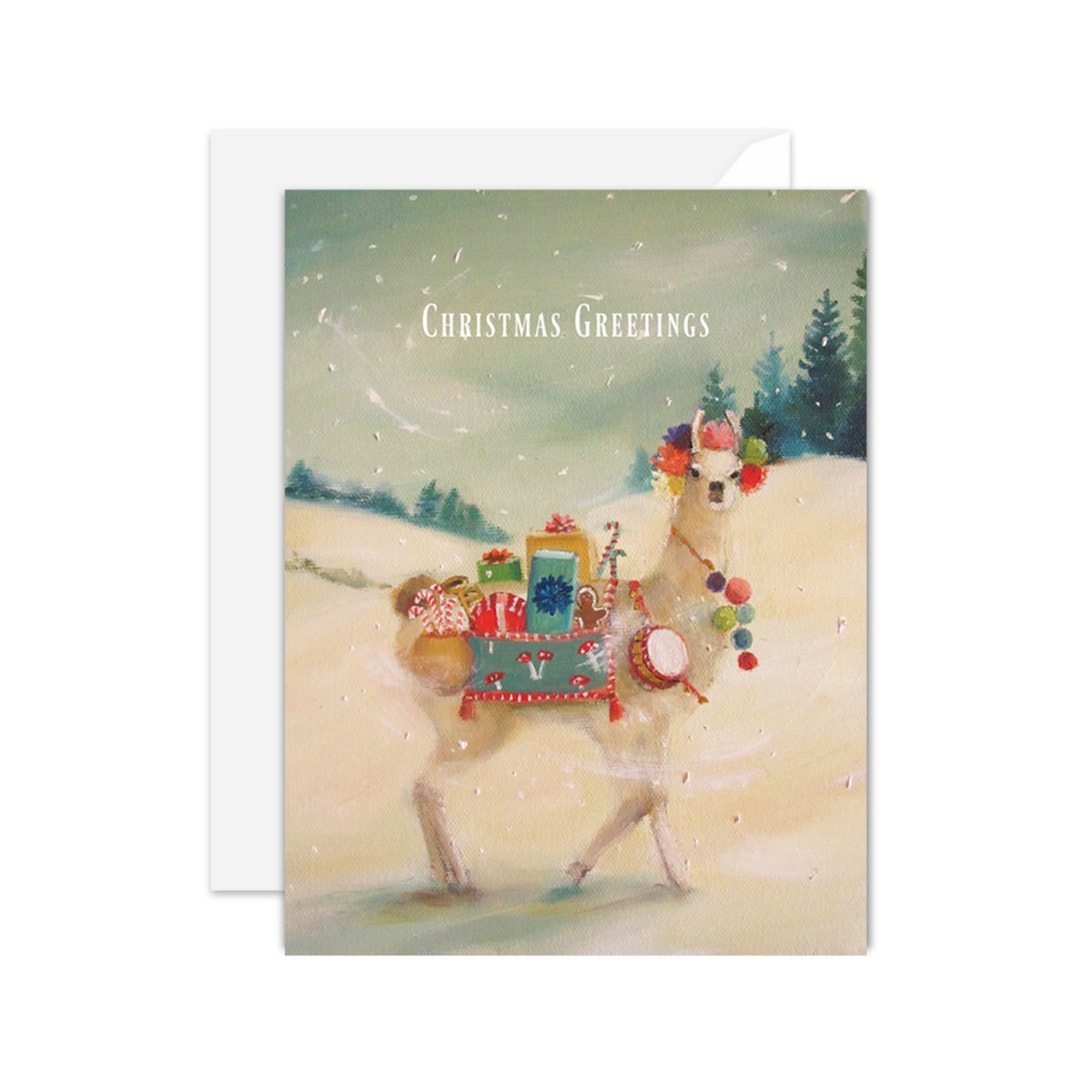 The Christmas Llama. BOX SET of 8 Cards. One Design. - Etsy