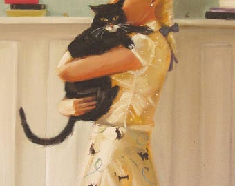 Cat and Mouse Art | Etsy