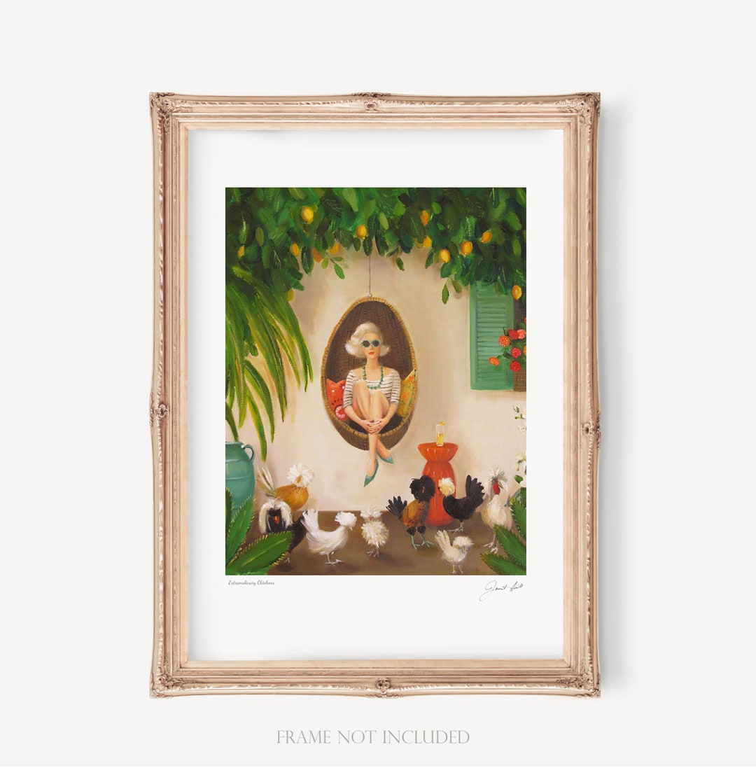 Extraordinary Chickens. Art Print. Janet Hill Studio - Etsy