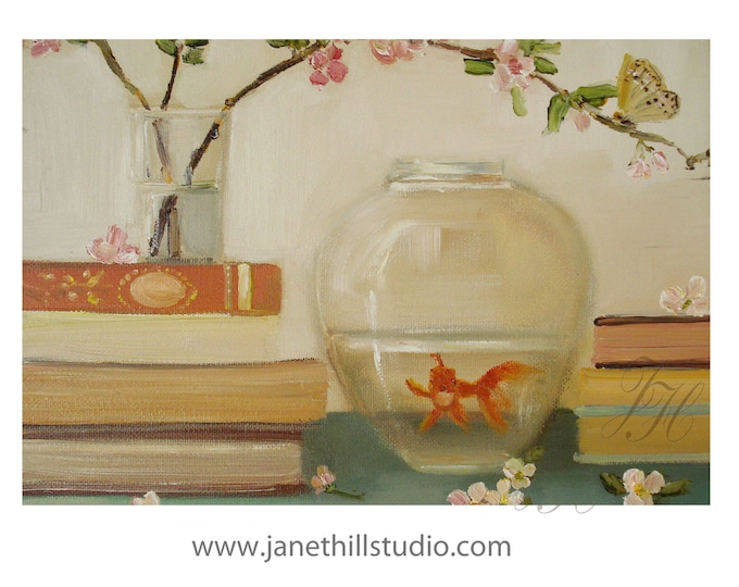 Still Life. the Goldfish and the Butterfly. Art Print - Etsy