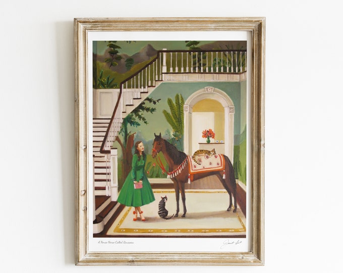 A House Horse Called Rousseau. Art Print. Janet Hill Studio - Etsy