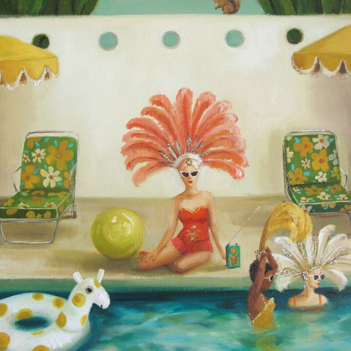 Poolside. Art Print. Janet Hill Studio - Etsy
