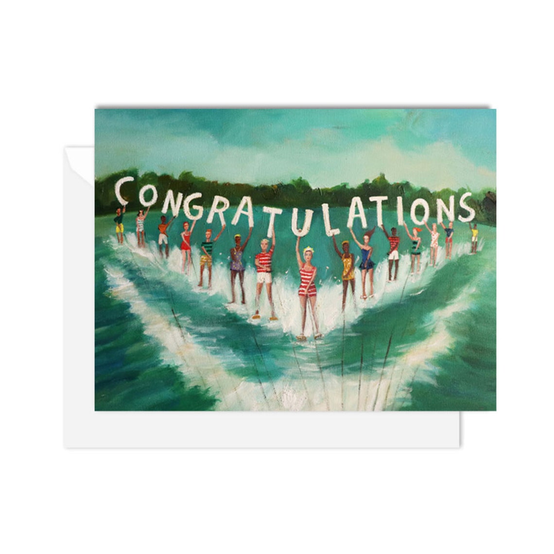 Water Skiers Congratulations Card. SKU JH1187 - Etsy