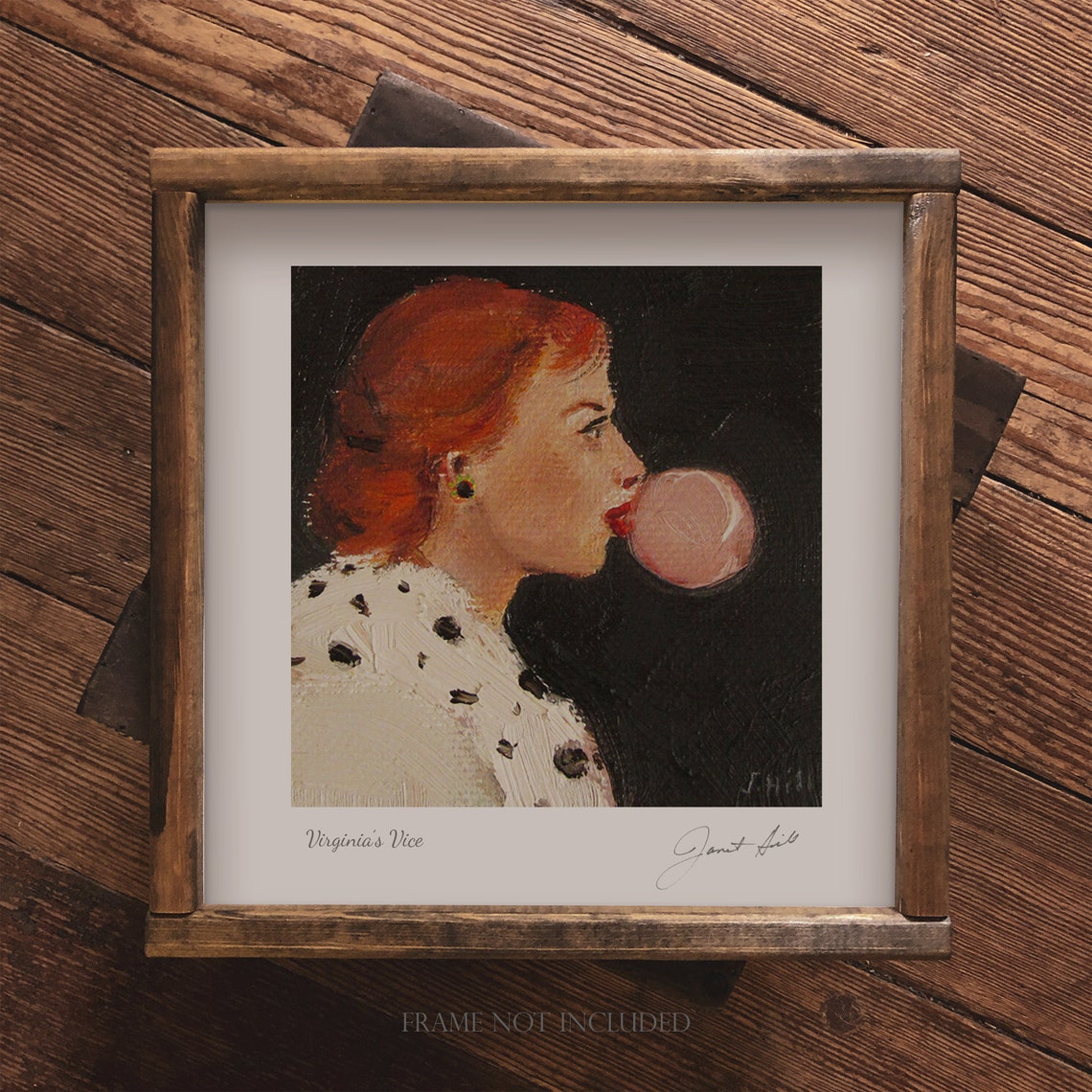 Virginia's Vice. Art Print From Miniature Oil Painting. Janet Hill ...