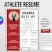Athlete Resume, College Recruiting Editable Canva Template, Camps ...